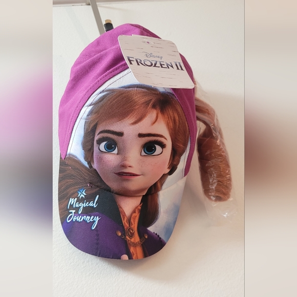 Disney | Accessories | Frozen 2 Anna Baseball Hat With Red Ponytail ...